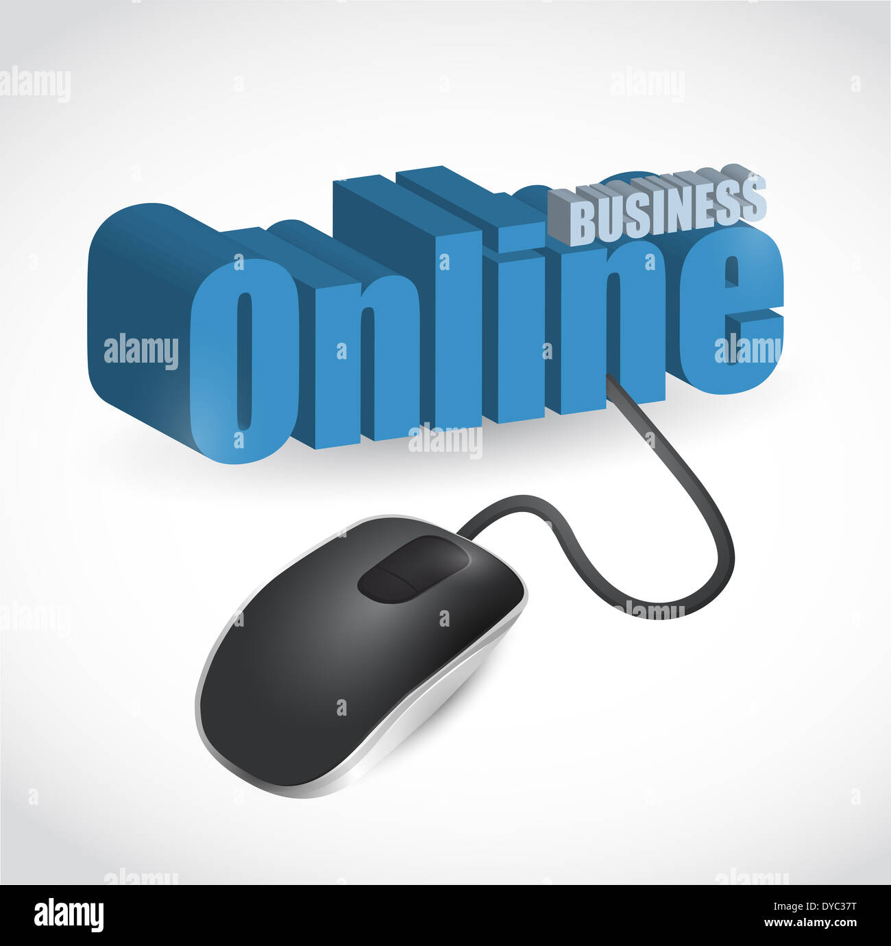 illustration of internet business conceptual sign design over white ...