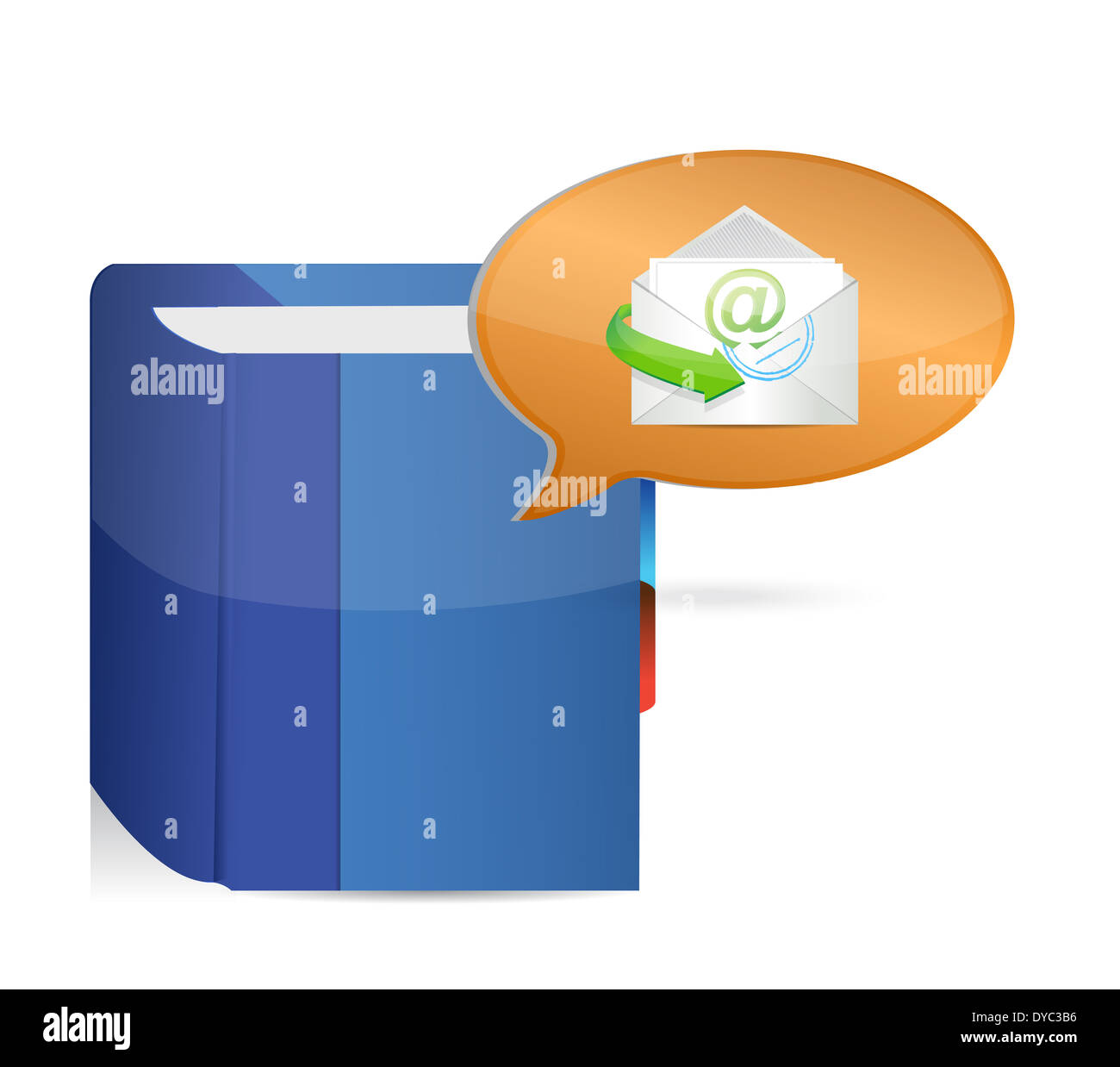 book email message illustration design over a white background Stock ...