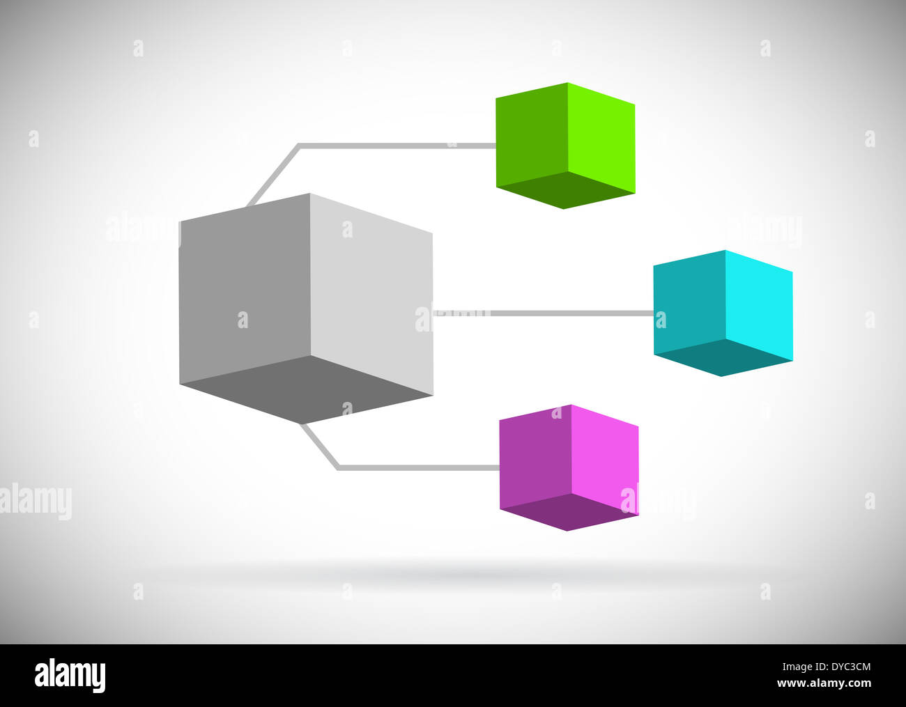 Glass Mirror and Color Organization Box illustration design Stock Photo ...