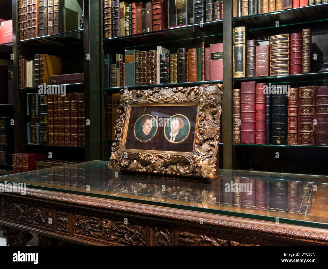 Cameo Paintings In Picture Frame The Morgan Library & Museum, NYC Stock ...