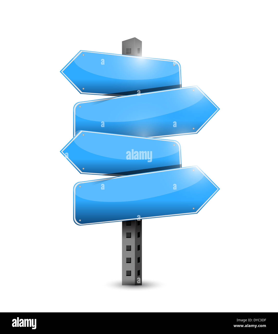 blue road signs illustration design over a white background Stock Photo ...