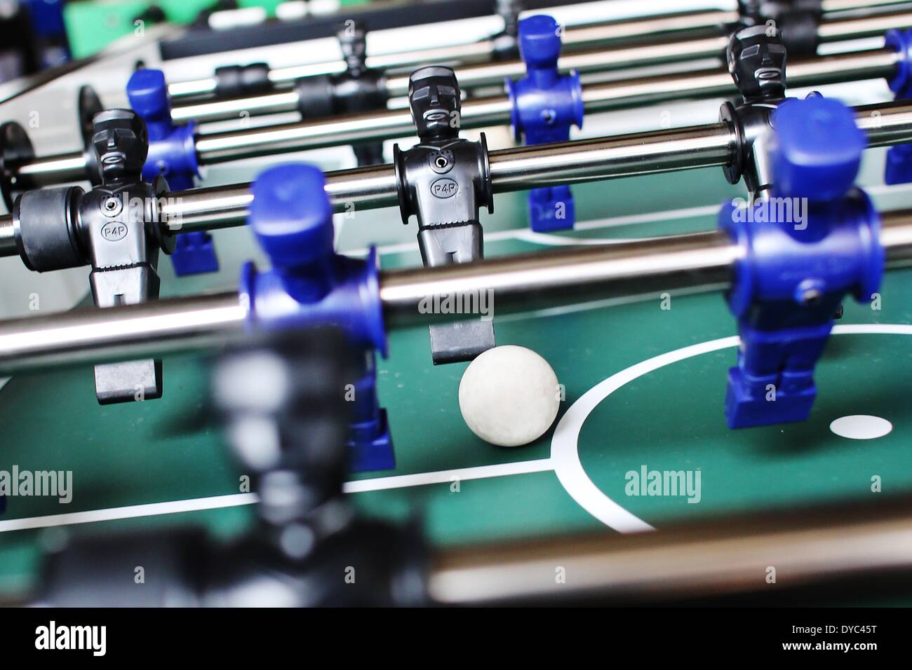 Norderstedt, Hamburg, Germany. 10th Apr, 2014. Table football figures ...