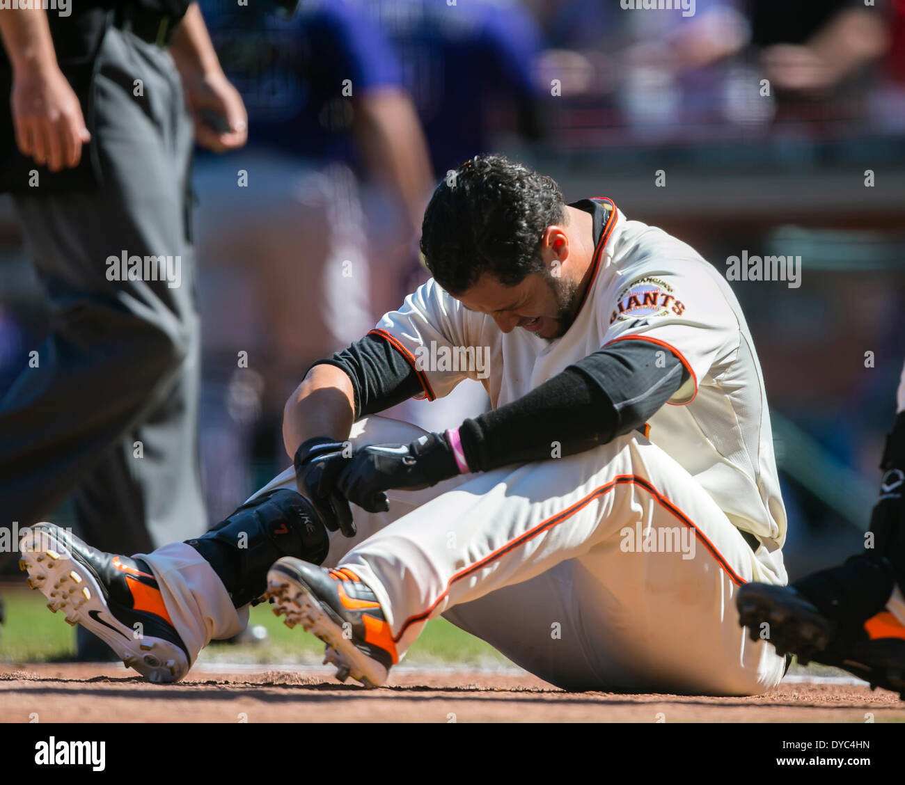 San Francisco CA. 20th Apr, 2013. San Francisco Giants center fielder ...