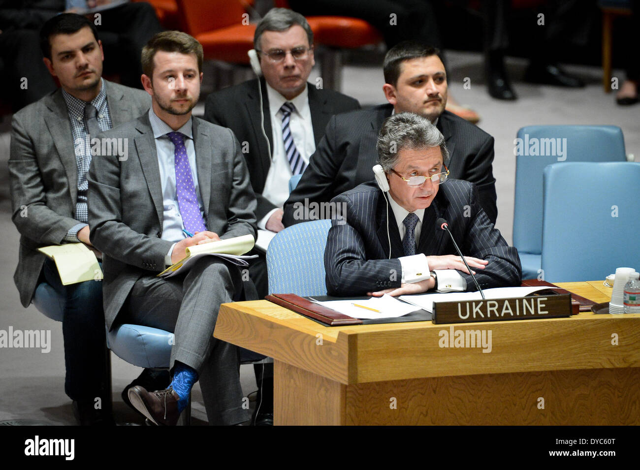 New York, UN headquarters in New York. 13th Apr, 2014. Ukrainian ...