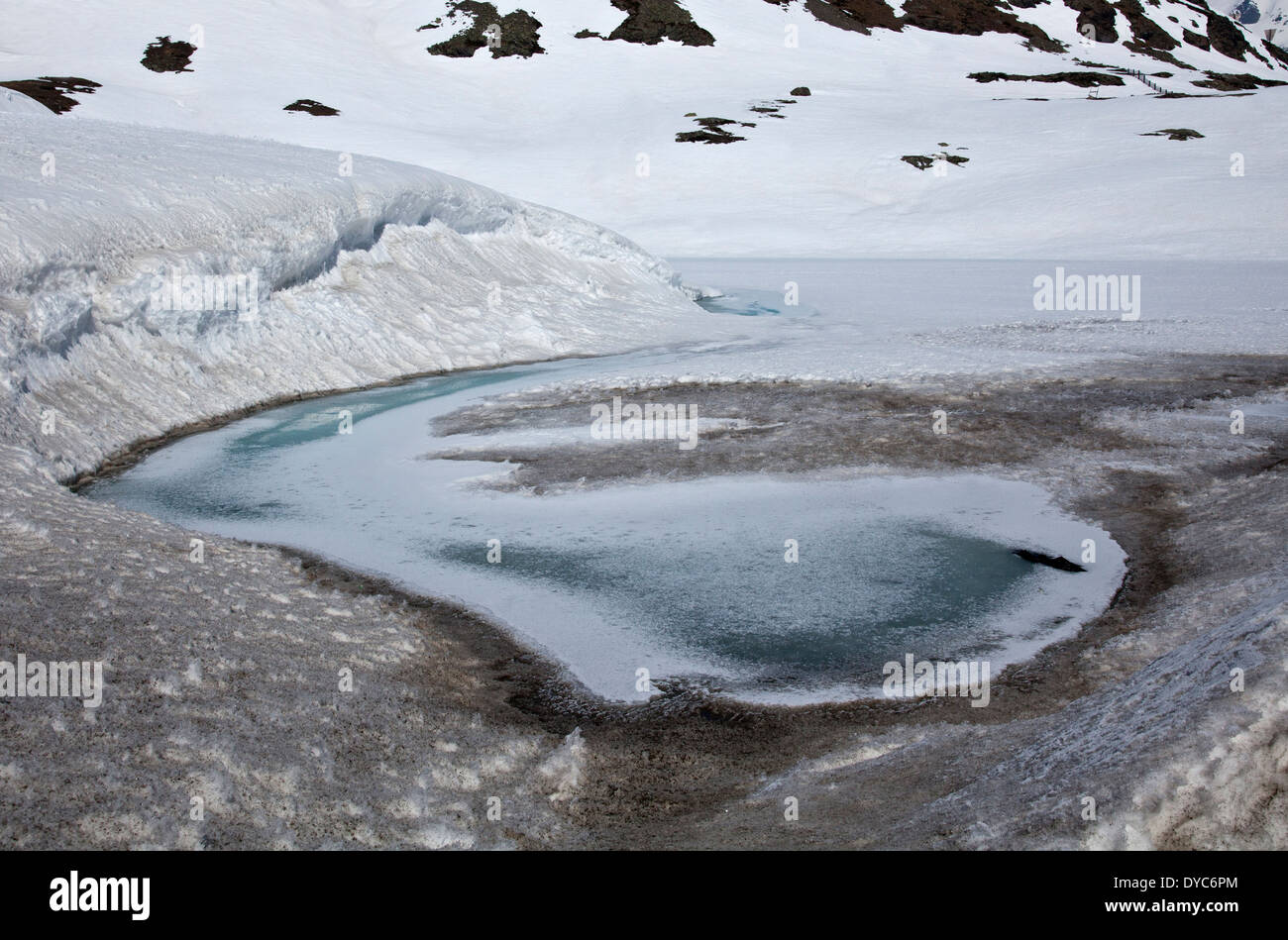 Melting Ice pool Stock Photo - Alamy