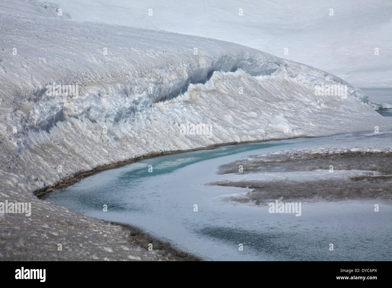 Melting ice pools Stock Photo - Alamy