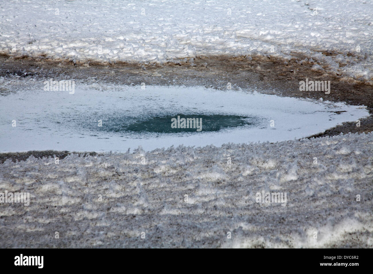 Thawing Ice Pool Stock Photo - Alamy