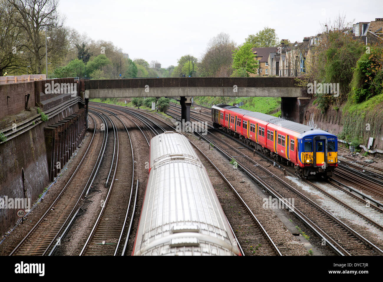 Railway carriages at clapham junction hi-res stock photography and ...