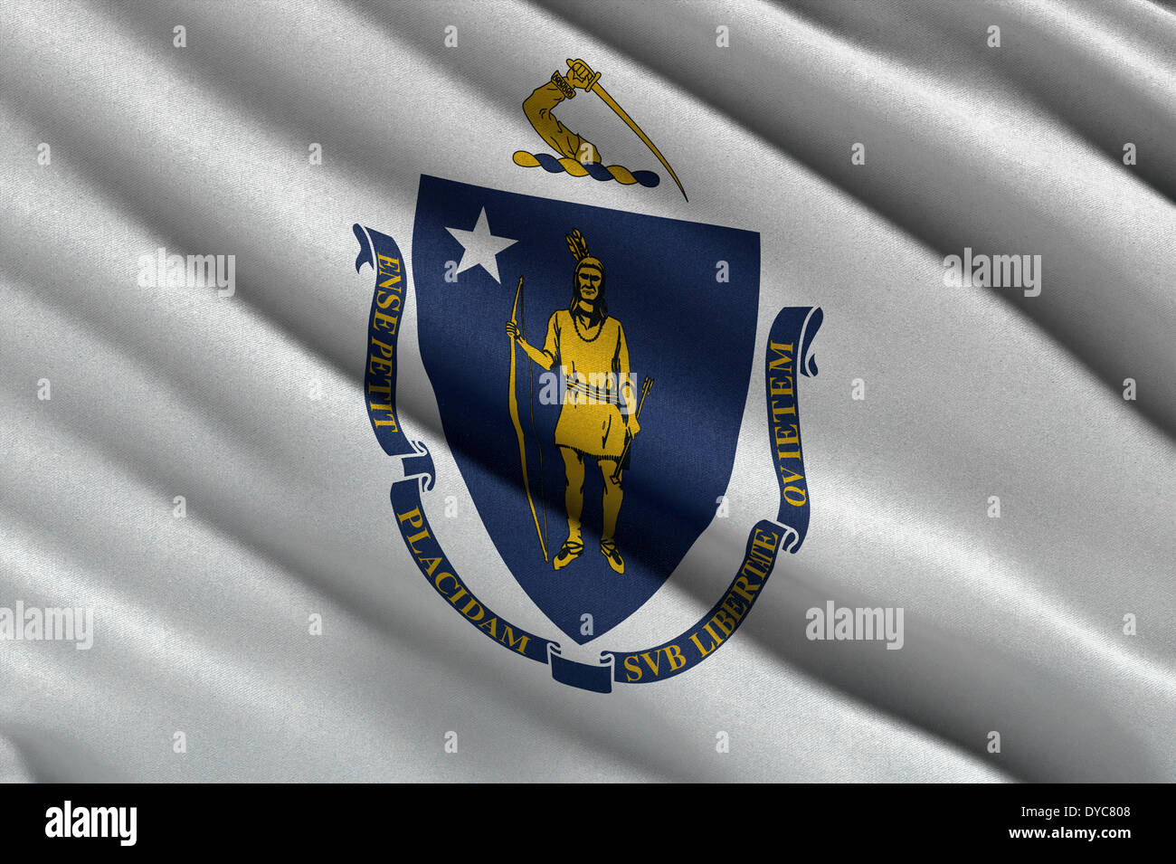 US state flag of Massachusetts Stock Photo - Alamy