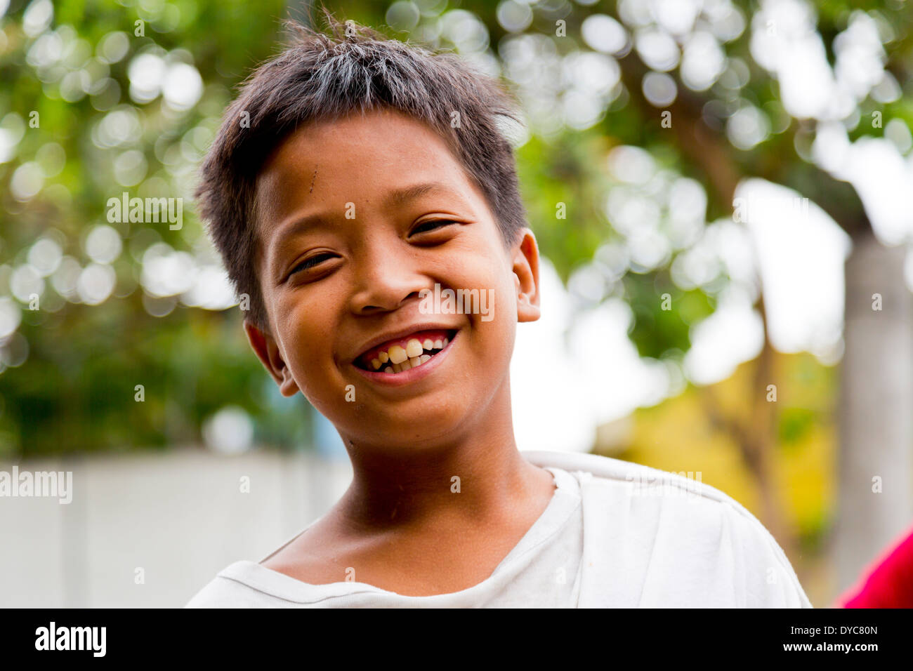 Joyful Boy on the North Cemetery in Manila, Philippines Stock Photo - Alamy