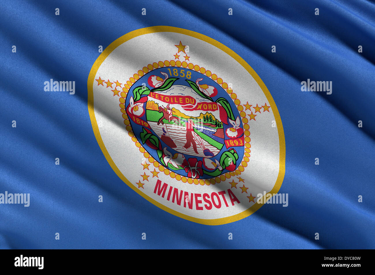 US state flag of Minnesota Stock Photo - Alamy