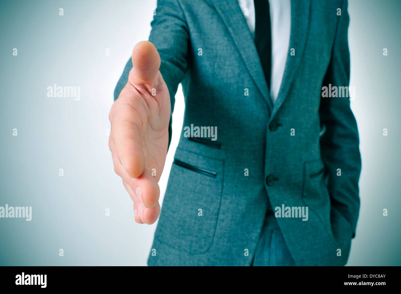 Businessman offering shake hands hi-res stock photography and images ...