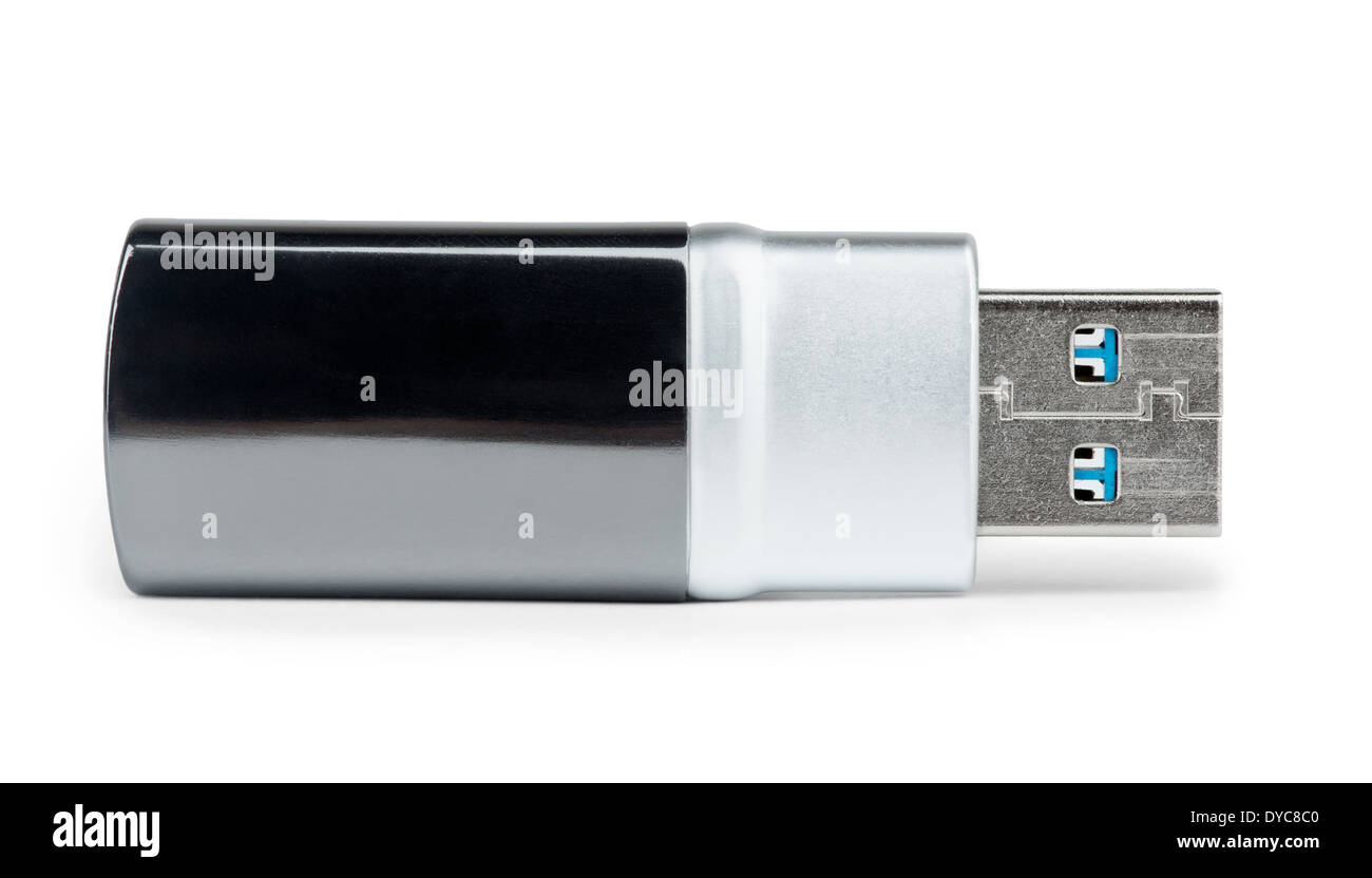 USB flash memory on white background Stock Photo - Alamy