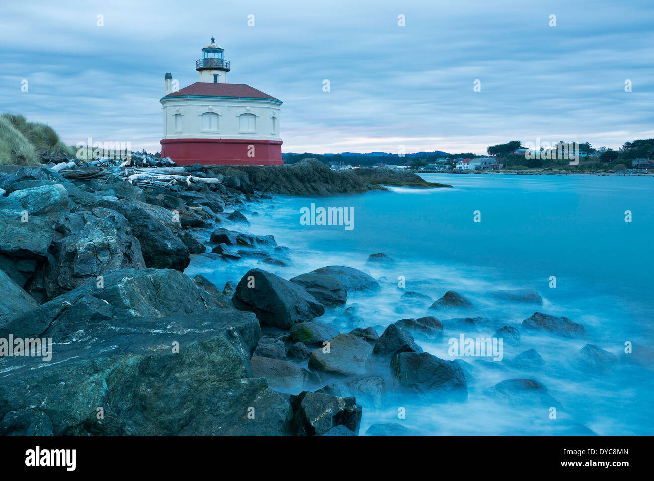 The Coquille River Lighthouse along the Coquille River in Bandon ...