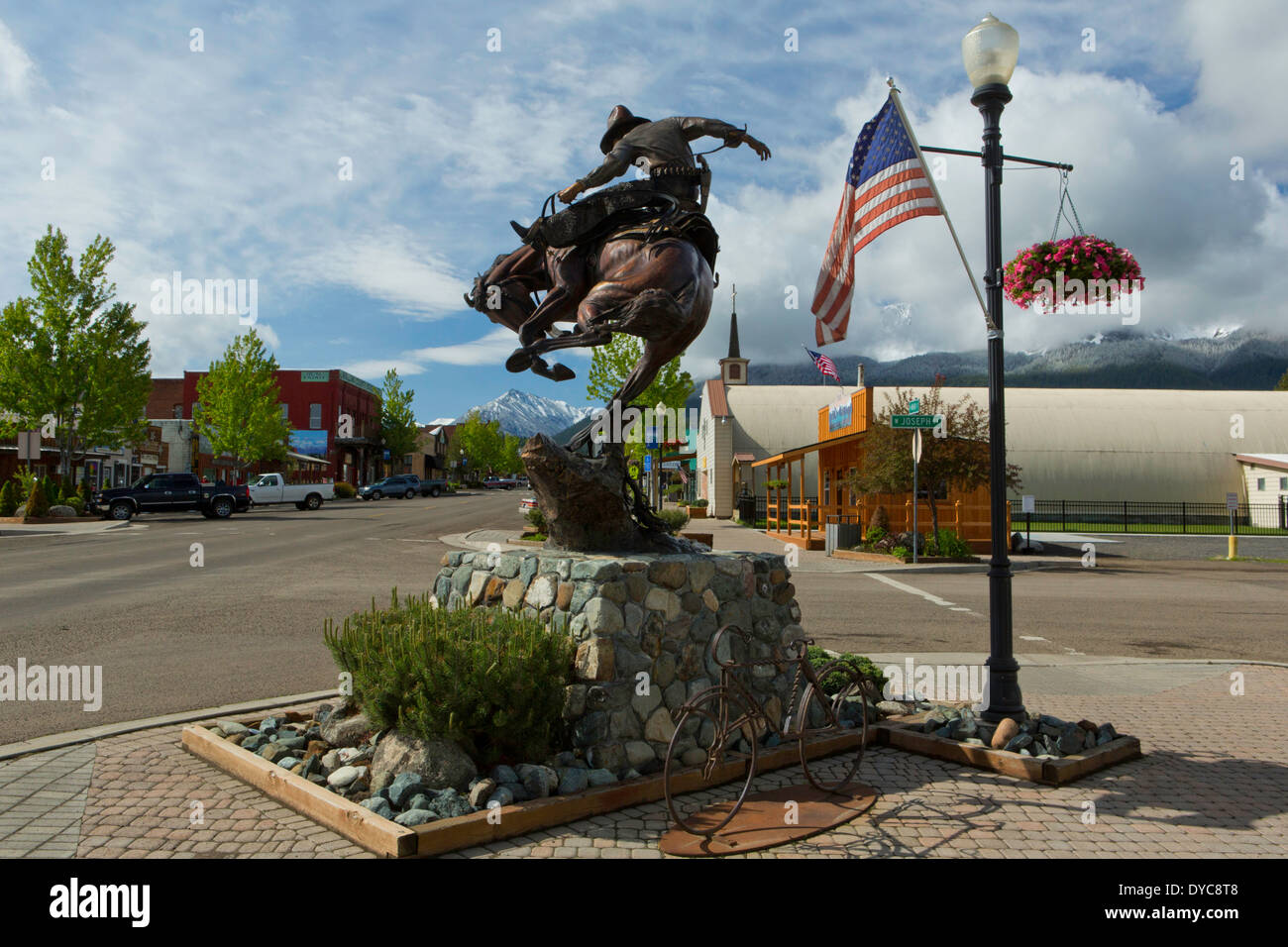 Downtown Joseph, Oregon in the spring. USA Stock Photo - Alamy