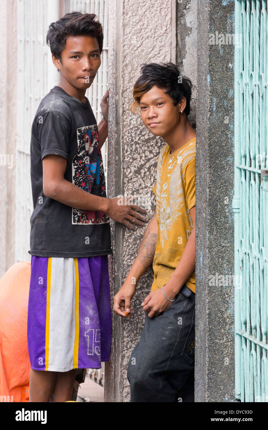Young Boys on the North Cemetery in Manila, Philippines Stock Photo - Alamy