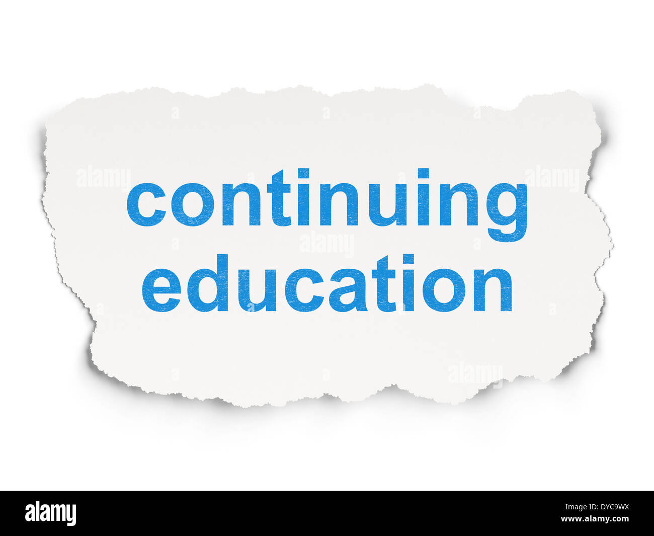 Education concept: Continuing Education on Paper background Stock Photo ...