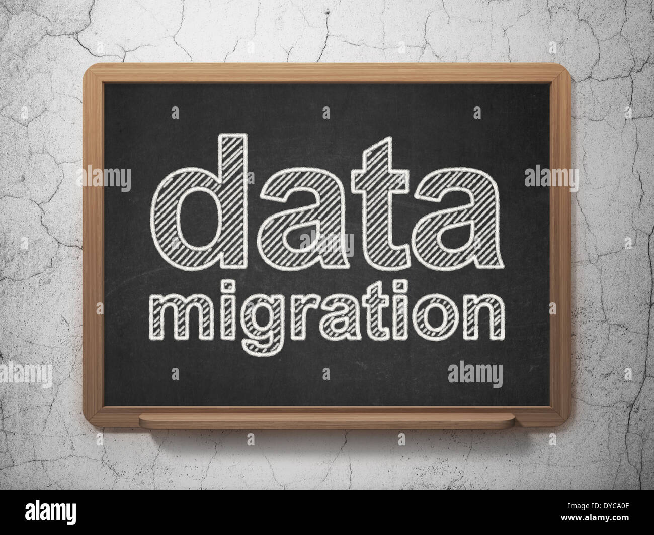 Data concept: Data Migration on chalkboard background Stock Photo - Alamy