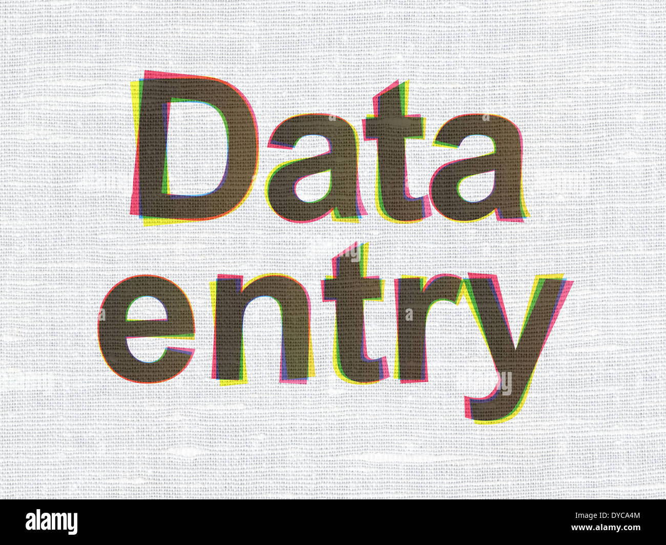 Information concept: Data Entry on fabric texture background Stock ...