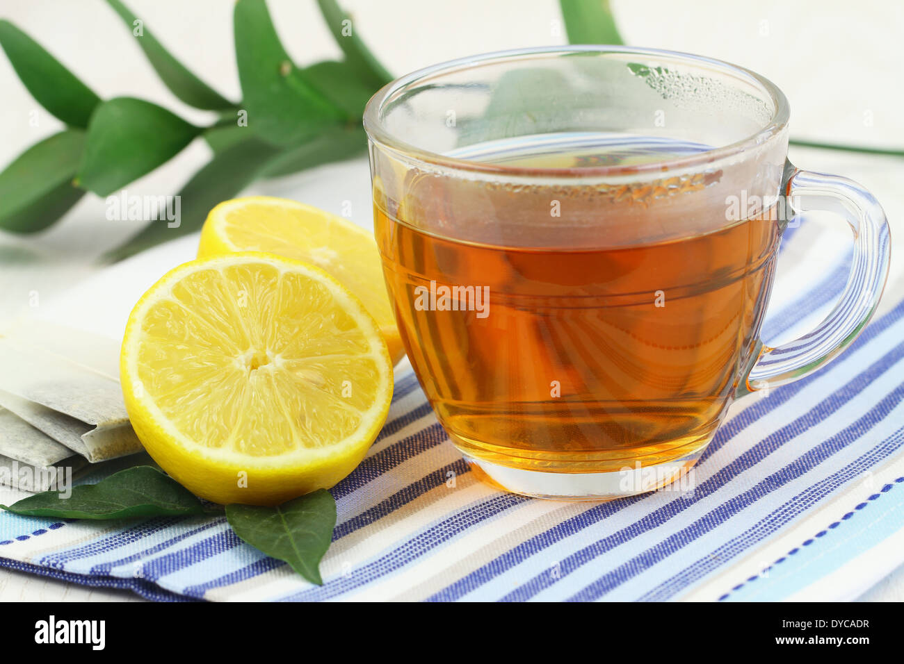 Tea with fresh lemon Stock Photo - Alamy