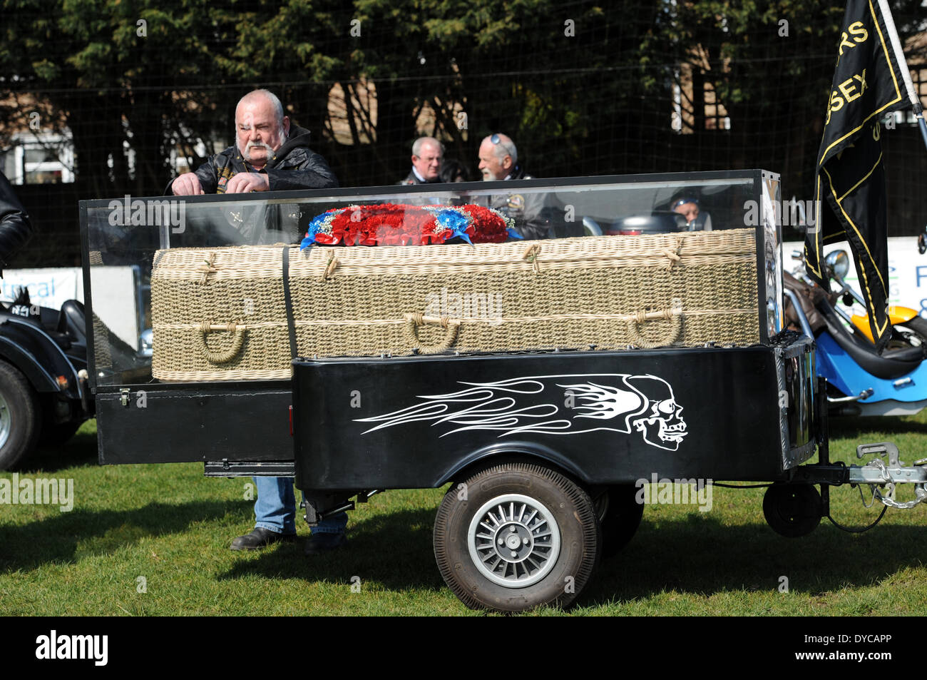 Motorbike enthusiast Barry Flood went out in style when his coffin was ...