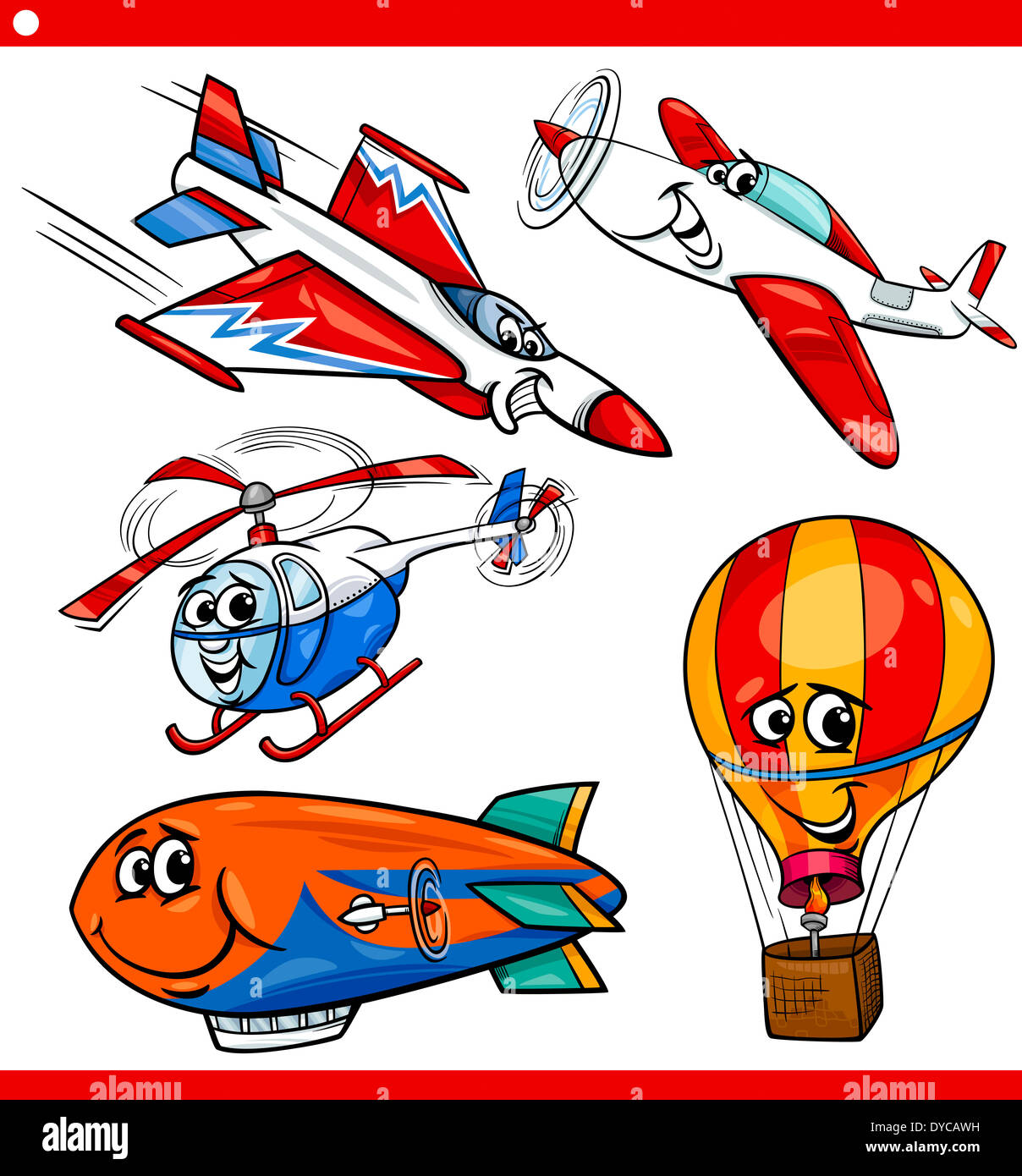 Cartoon illustration funny jet fighter High Resolution Stock ...