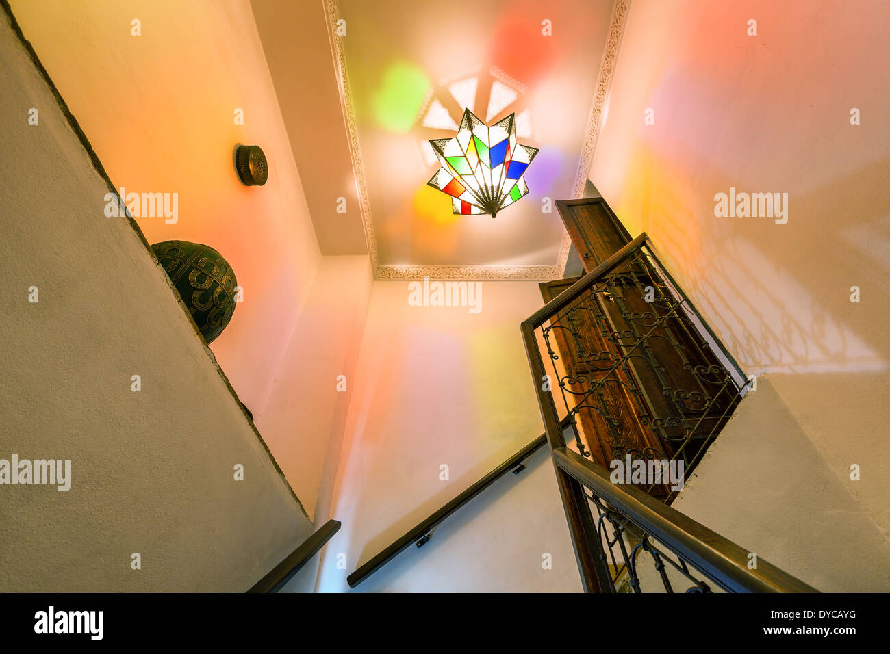 A colorful staircase in Marrakech, Morocco, Africa Stock Photo - Alamy