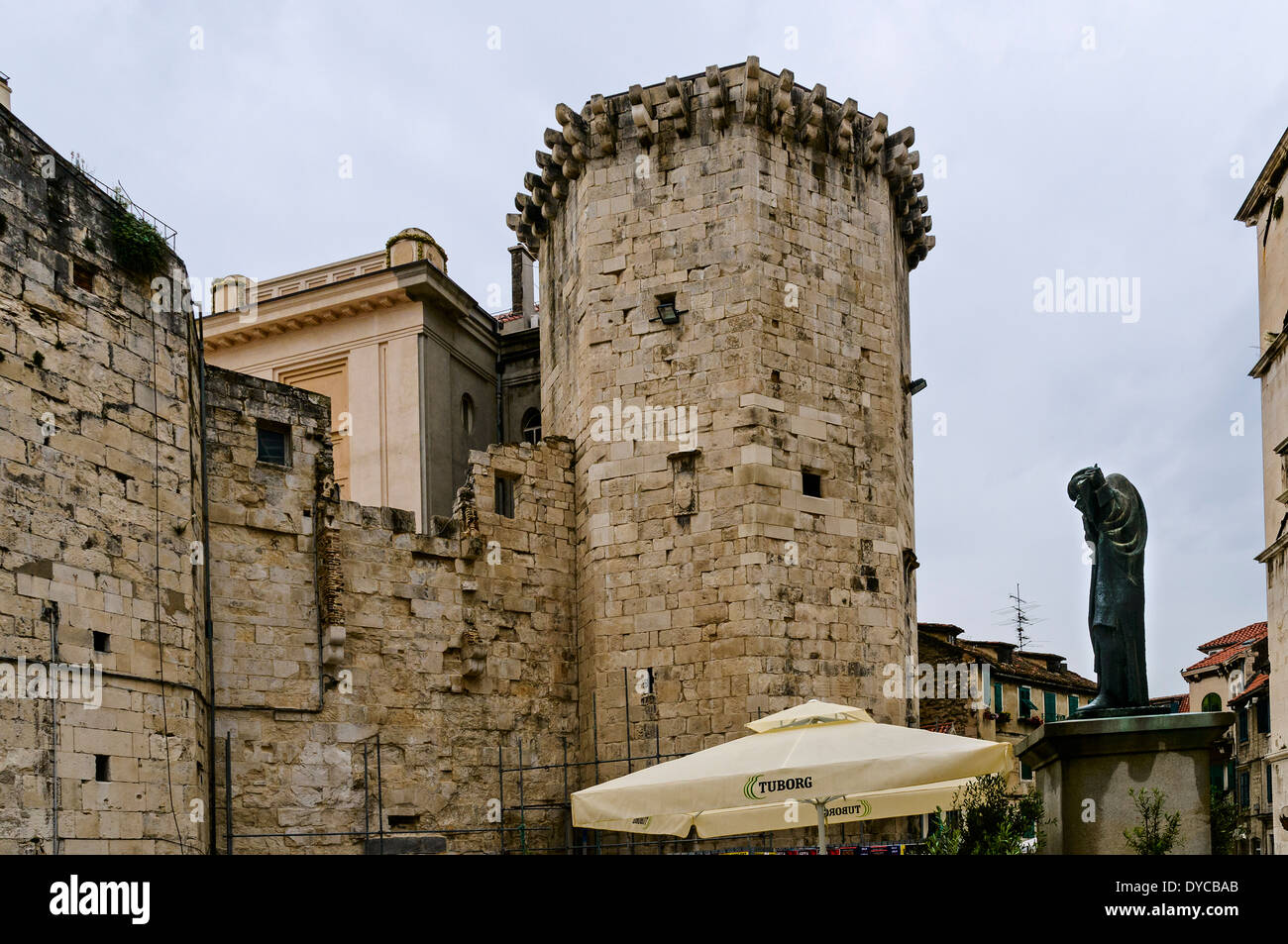 The bronze statue of Marco Marulic standing opposite the Venetian ...