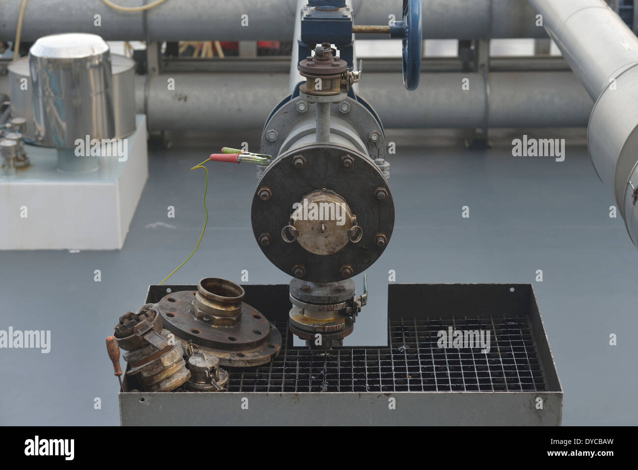 Detail of parts of an oil tanker Stock Photo - Alamy