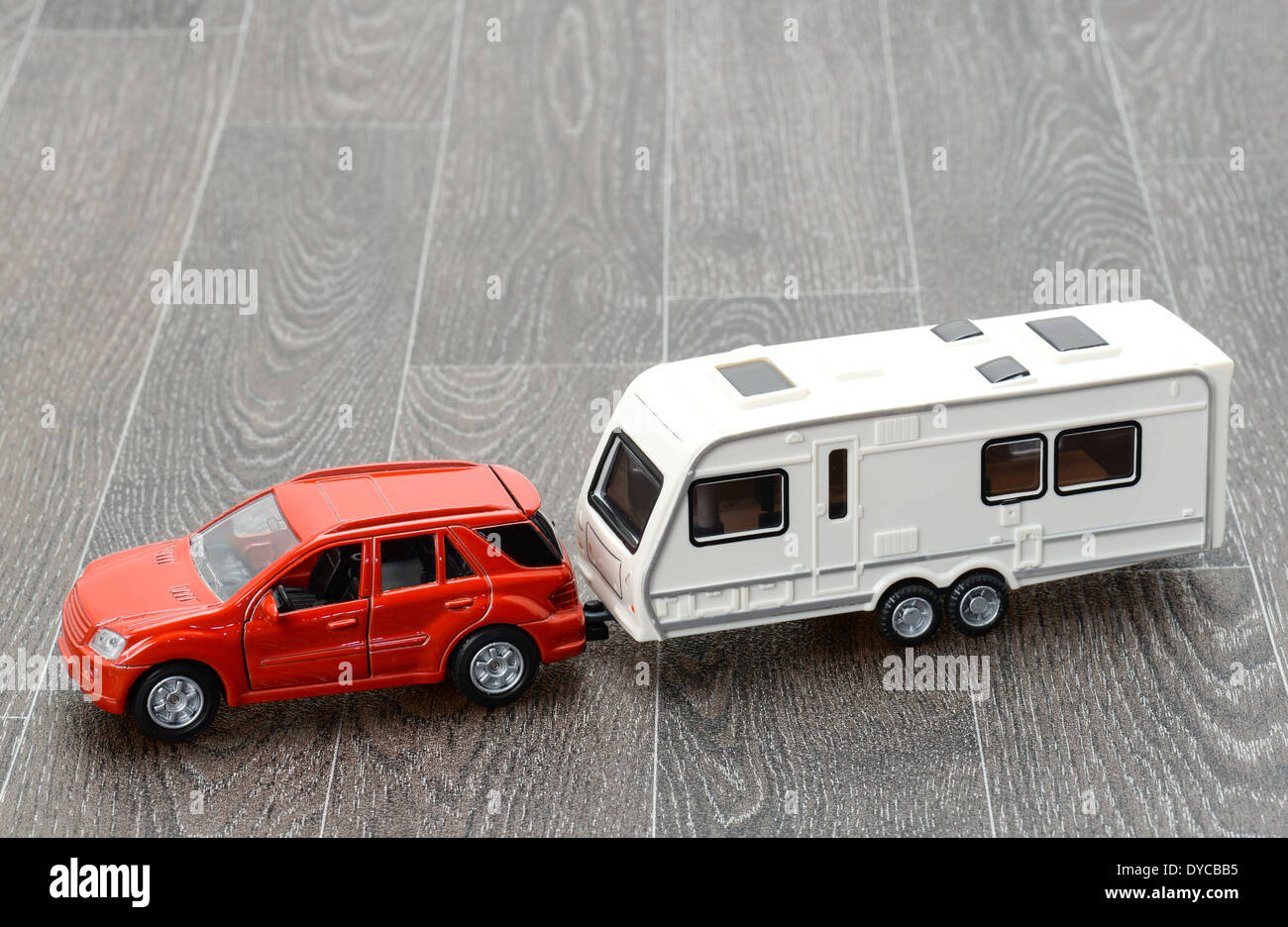 Car and a trailer caravan - travel concept. Studio shot Stock Photo - Alamy