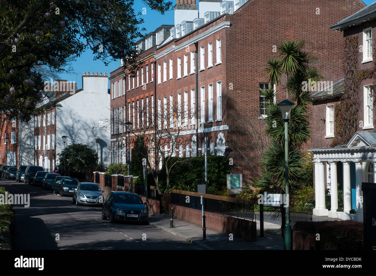 georgian exeter,sash windows,southernhay east,southern hay Stock Photo ...