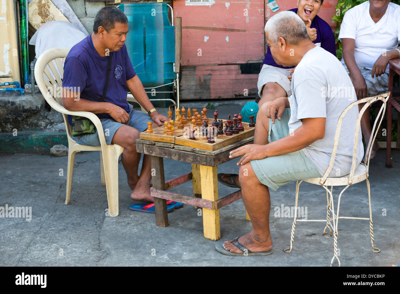 Playing Chess on the North Cemetery in Manila, Philippines Stock Photo ...