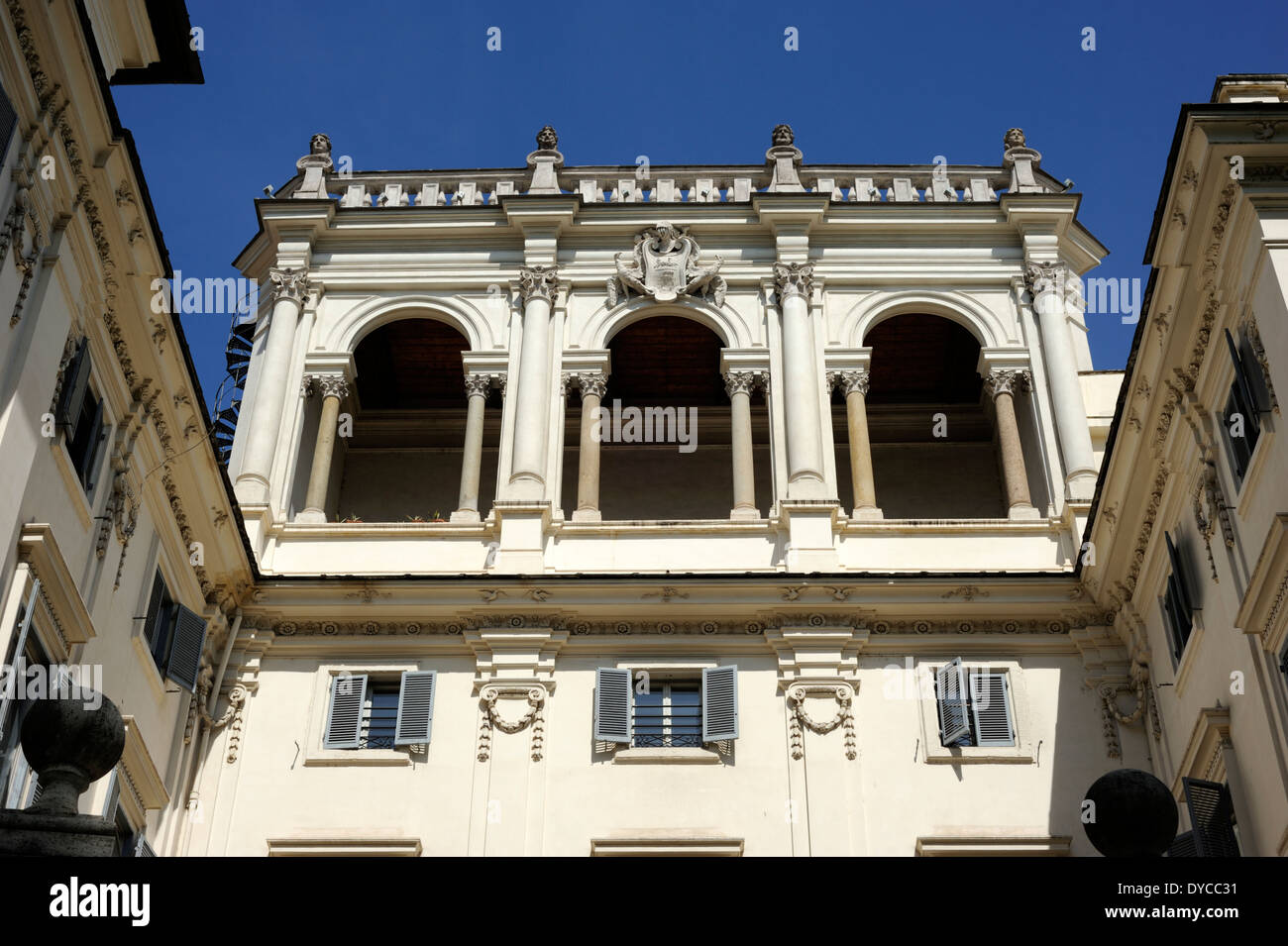Italy, Rome, Palazzo Falconieri (Borromini), loggia Stock Photo - Alamy