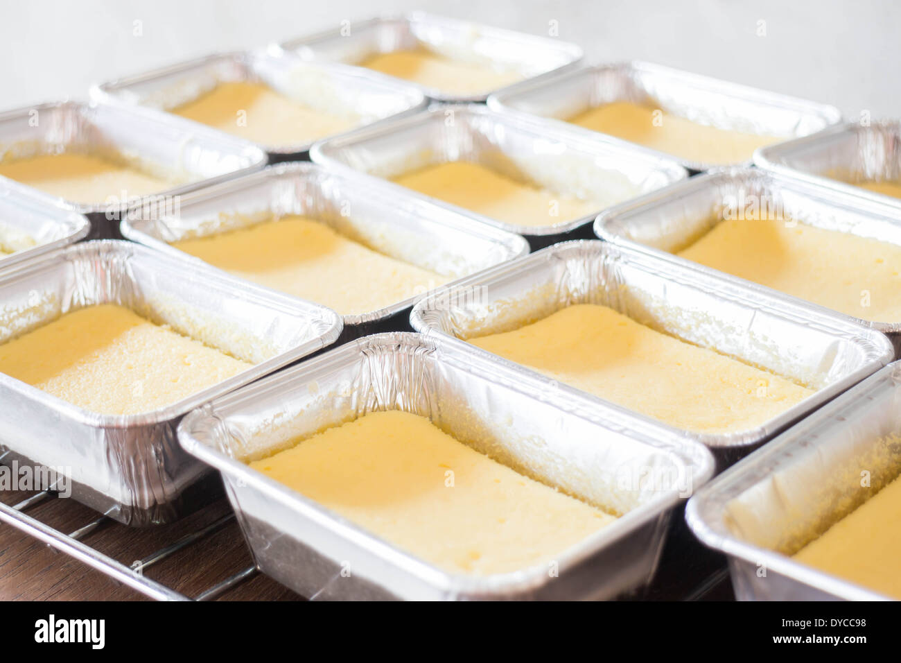 Fresh bake square box cheese cake, stock photo Stock Photo - Alamy