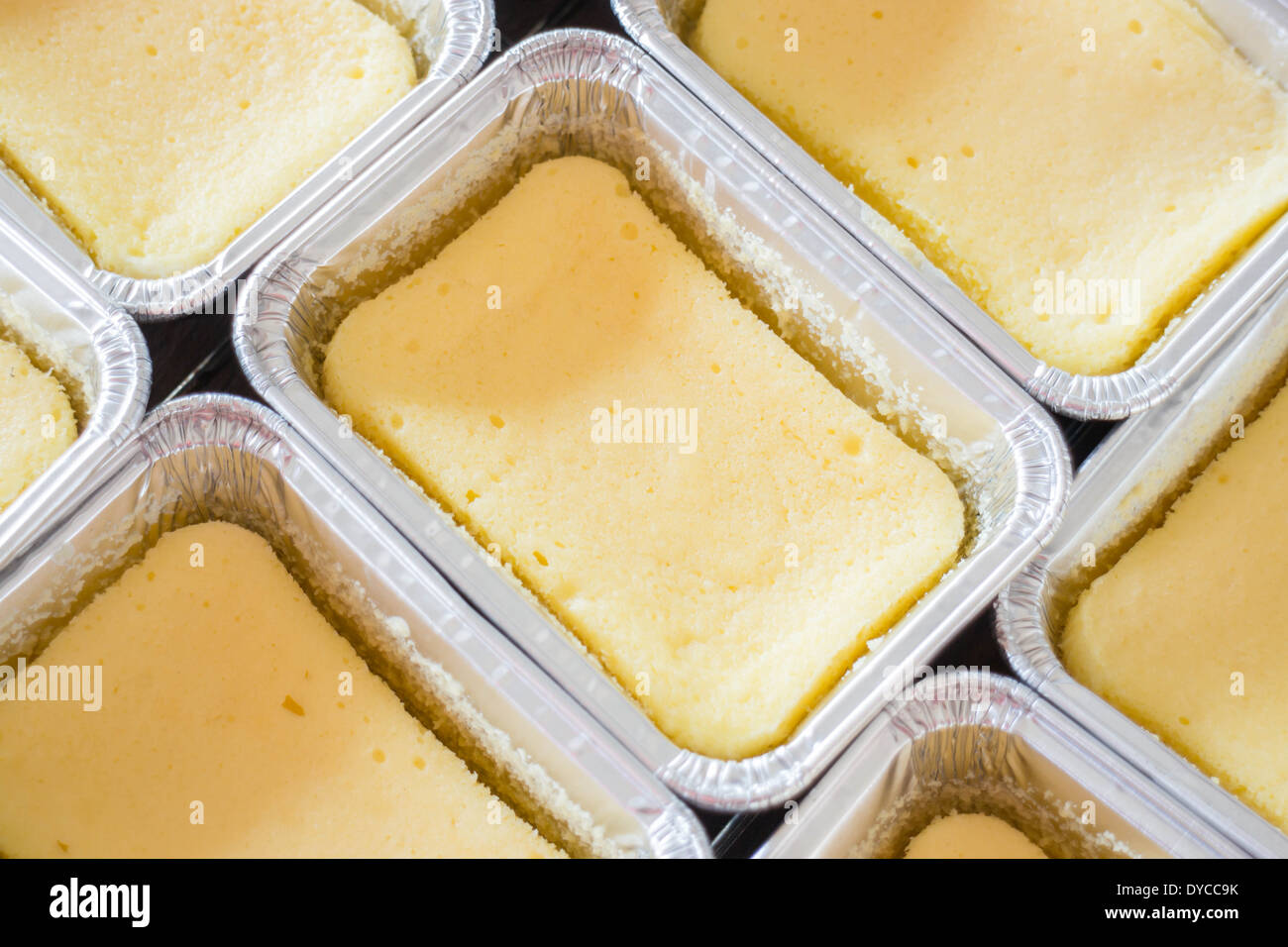 Square box of cheese base cake, stock photo Stock Photo - Alamy