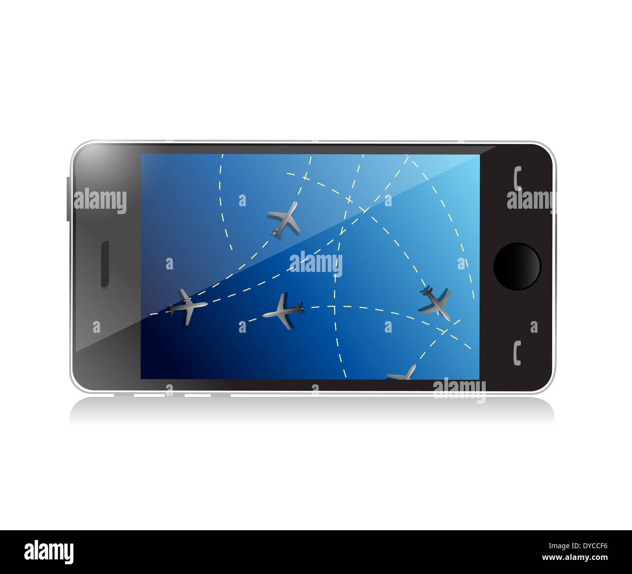 phone fly tracker concept illustration design over a white background ...