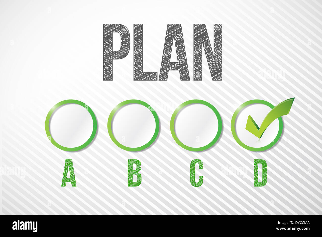 choosing plan d illustration design over a white paper background Stock ...