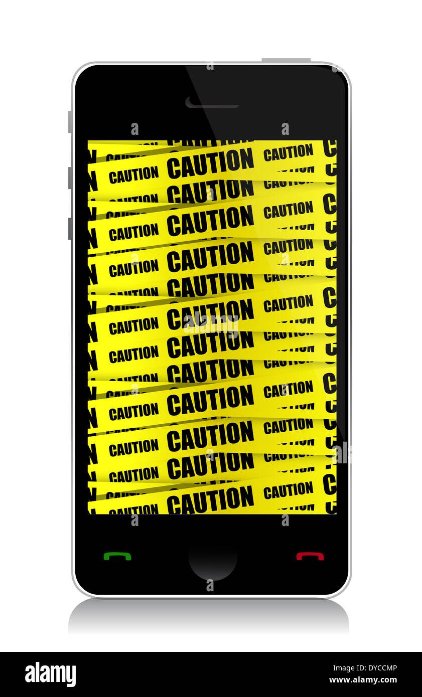 Simple illustration no cell phone Cut Out Stock Images & Pictures - Alamy