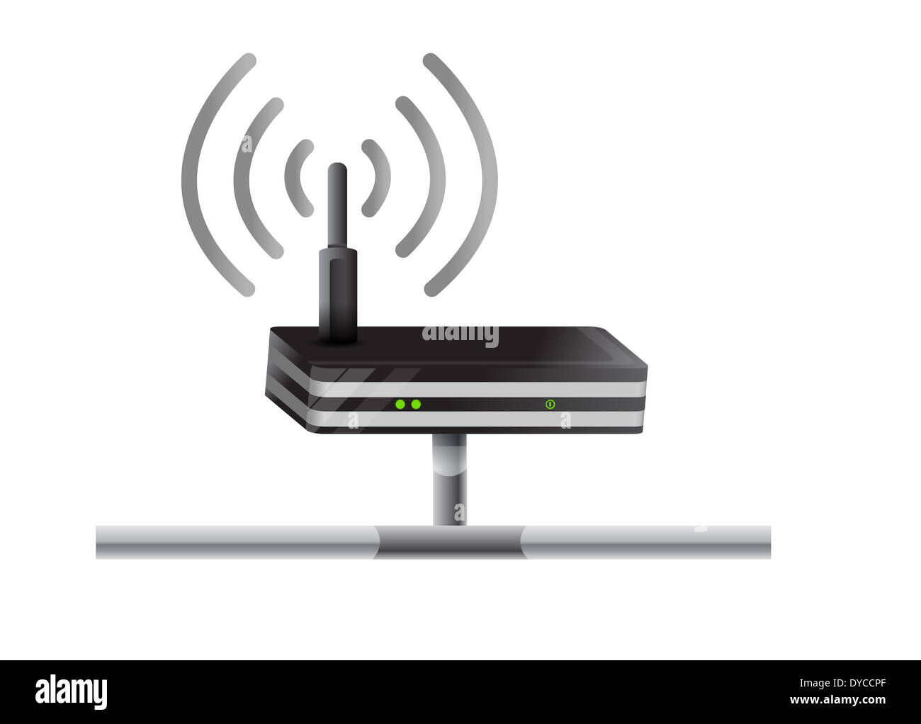 Wireless Router network illustration design over a white background ...