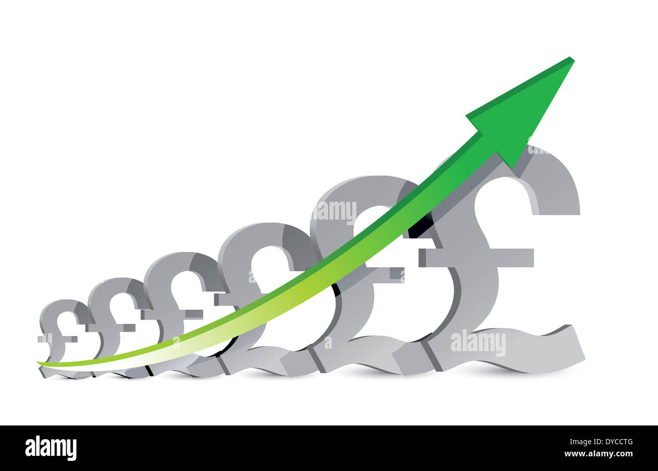 pound Business Graph illustration design over a white background Stock ...