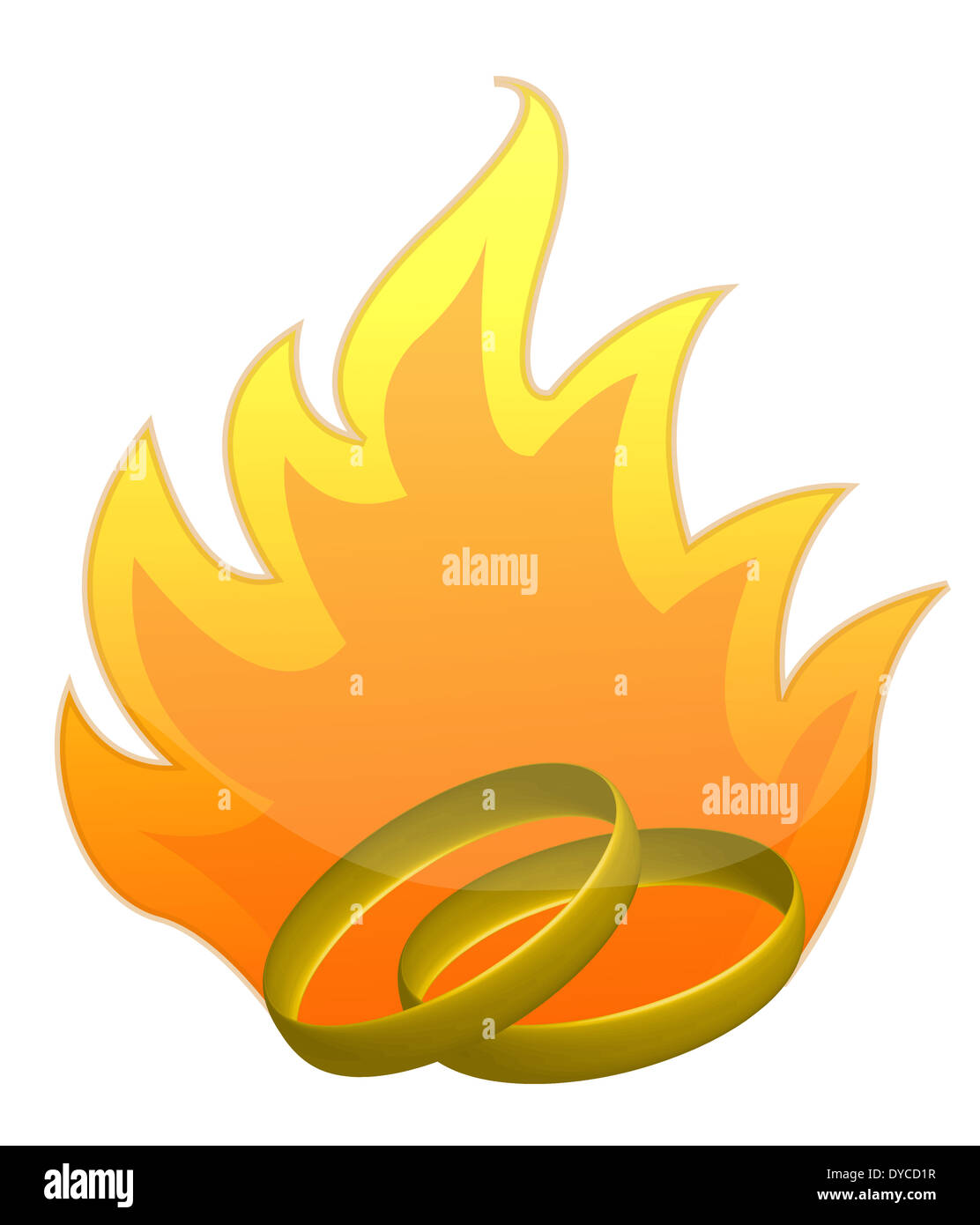 rings of fire illustration design over a white background Stock Photo ...