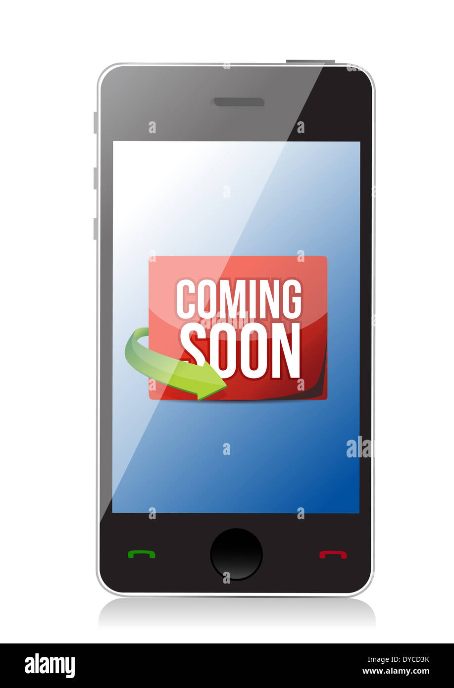 phone Coming soon message illustration design over a white background ...