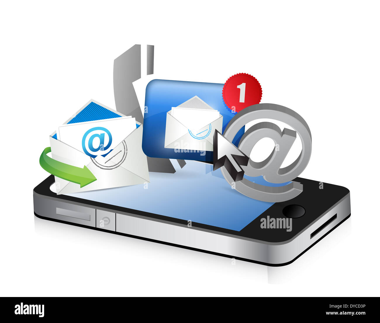 phone Contact us concept illustration design over white Stock Photo - Alamy