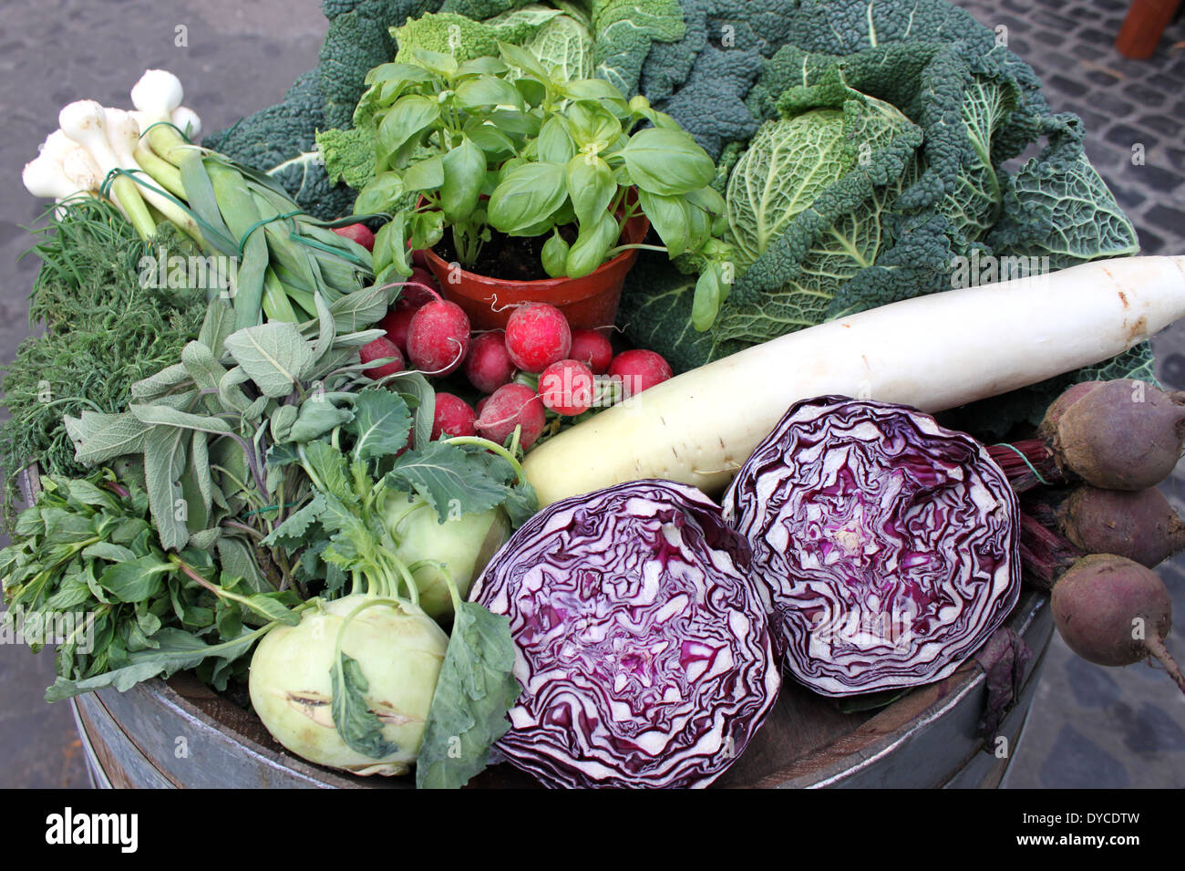Composition of fresh vegetables Stock Photo - Alamy