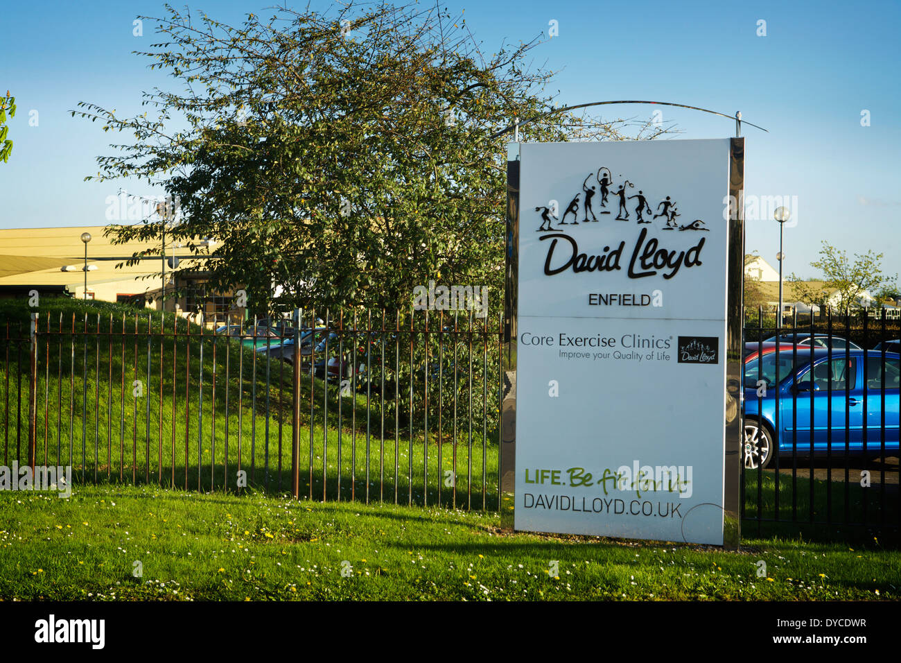 Exterior sign of David Lloyd exercise club, Enfield north London Stock ...