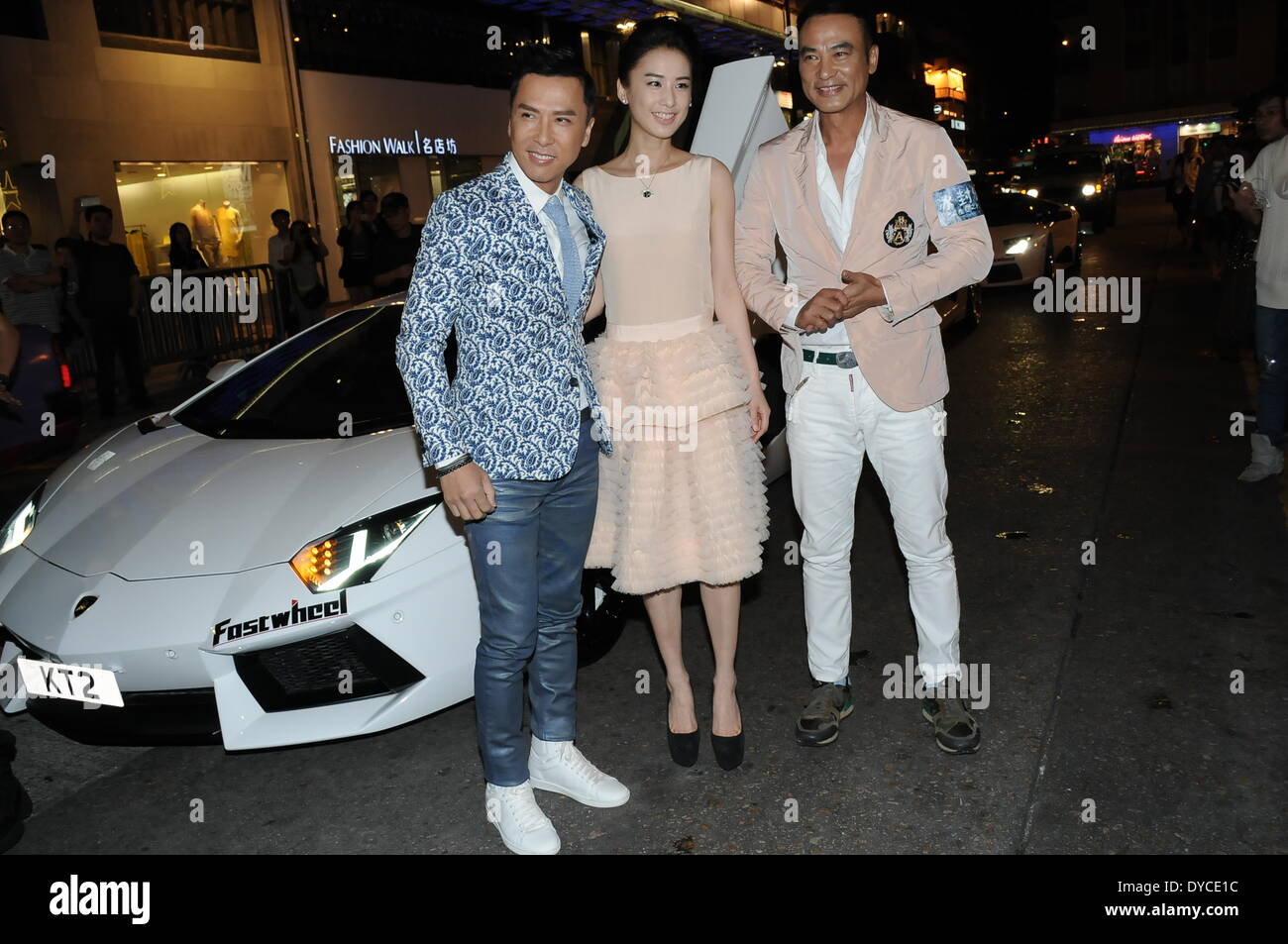 Hong Kong, China. 13th Apr, 2014. Actors Donnie Yen, Simon Yam and ...