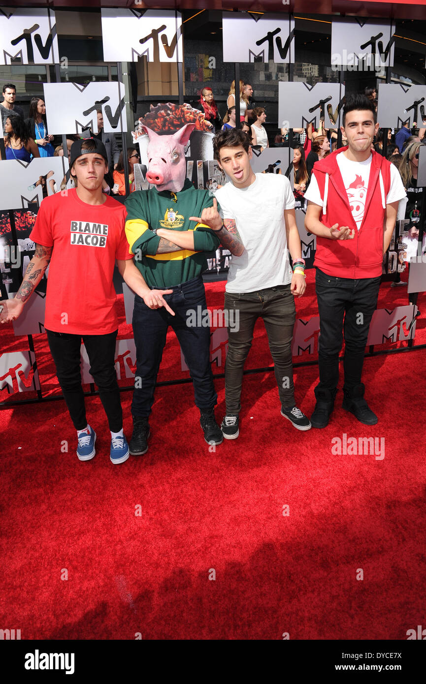 Los Angeles, USA. 13th Apr, 2014. The Janoskians arrive at the 2014 MTV ...