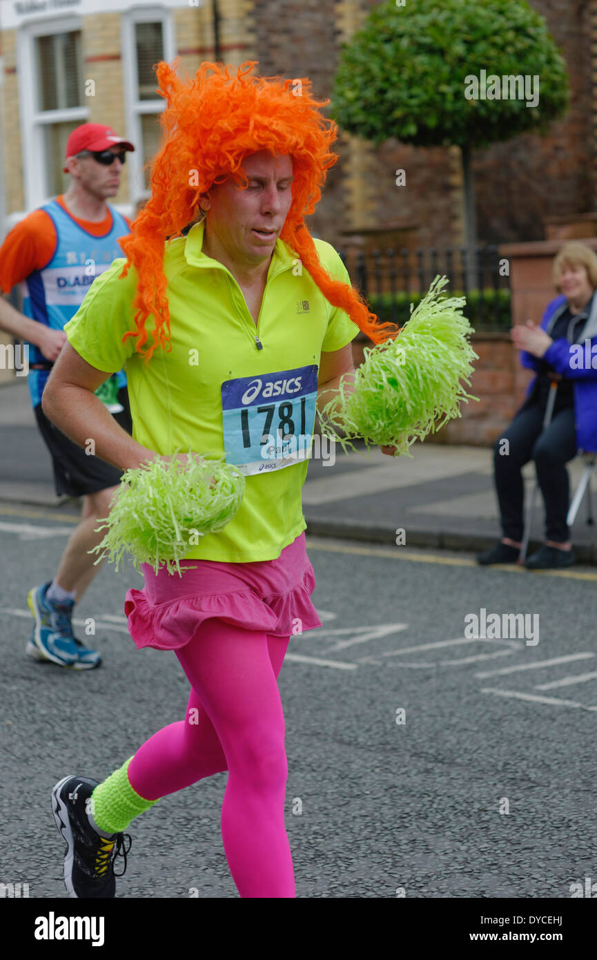 Manchester Marathon 2014 : running for charity in fancy dress Stock ...