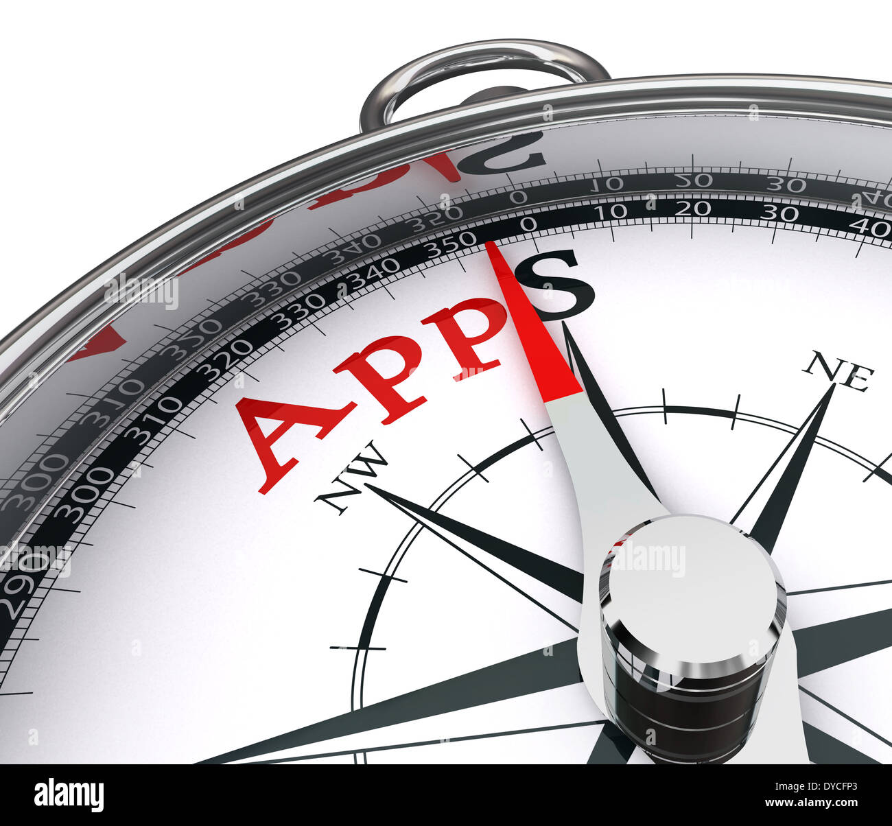 apps the way indicated by compass conceptual image.clipping path ...
