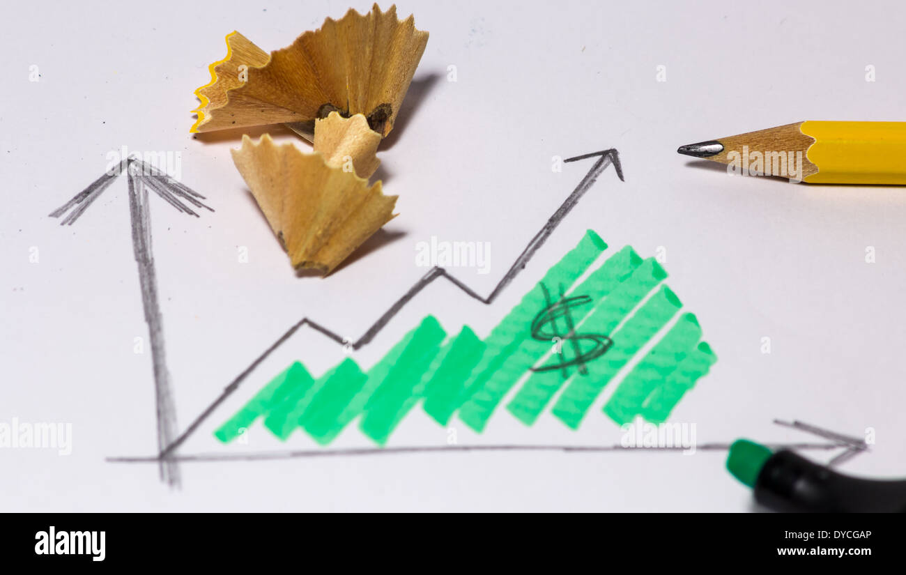 Concept business draw graph bar hi-res stock photography and images - Alamy